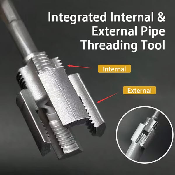 Integrated Internal & External Pipe Threading Tool