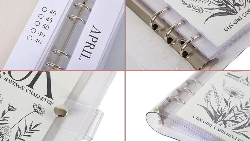 12-Month Envelopes Money Saving Challenge Binder